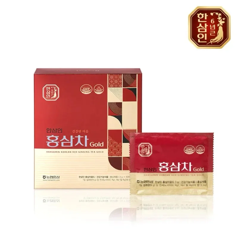 HANSAMIN KOREAN RED GINSENG TEA GOLD 高丽人参茶 3G X 50 POUCH • ONESHOP
