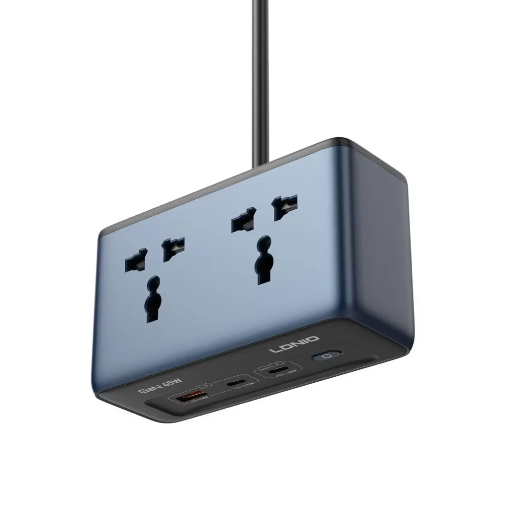 LDNIO SC1 45W PD GaN Desktop Power Strip 2500W 2 Universal Outlets ...